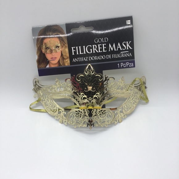 Accessories | Gold Metal Masquerade Mask | Poshmark